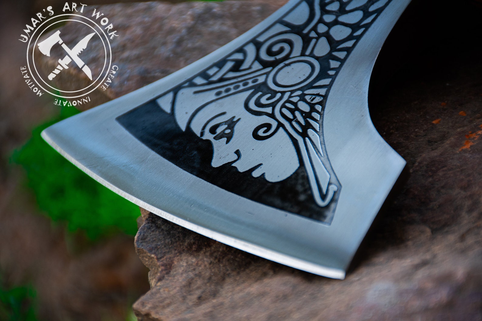 Engraved Custom Axe With Wooden Boxviking Axecarving | Etsy