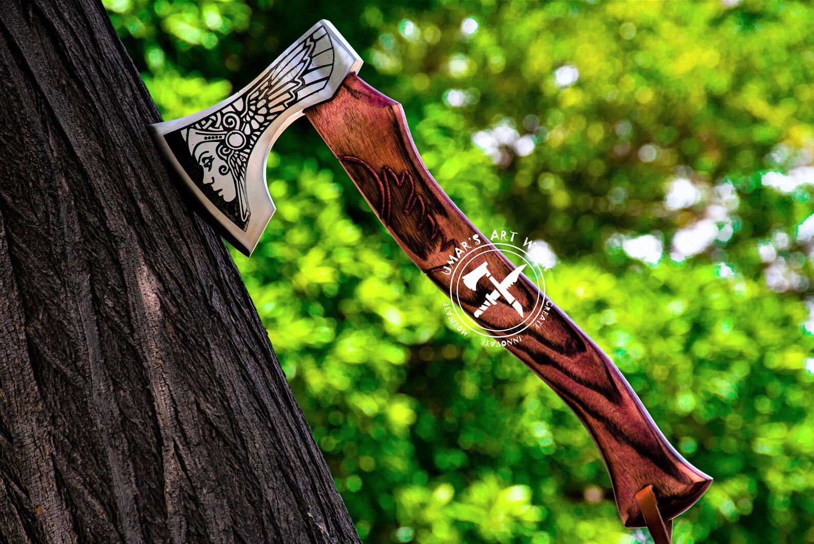 Engraved Custom Axe With Wooden Boxviking Axecarving - Etsy