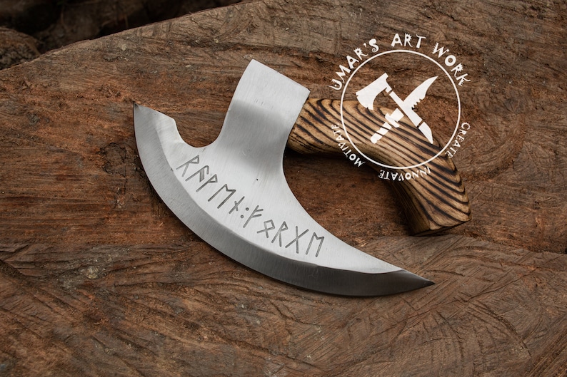 Pizza Cutter With Handmade Wood Handle, Deep Dish, Pizza Axe, Pan Style ...