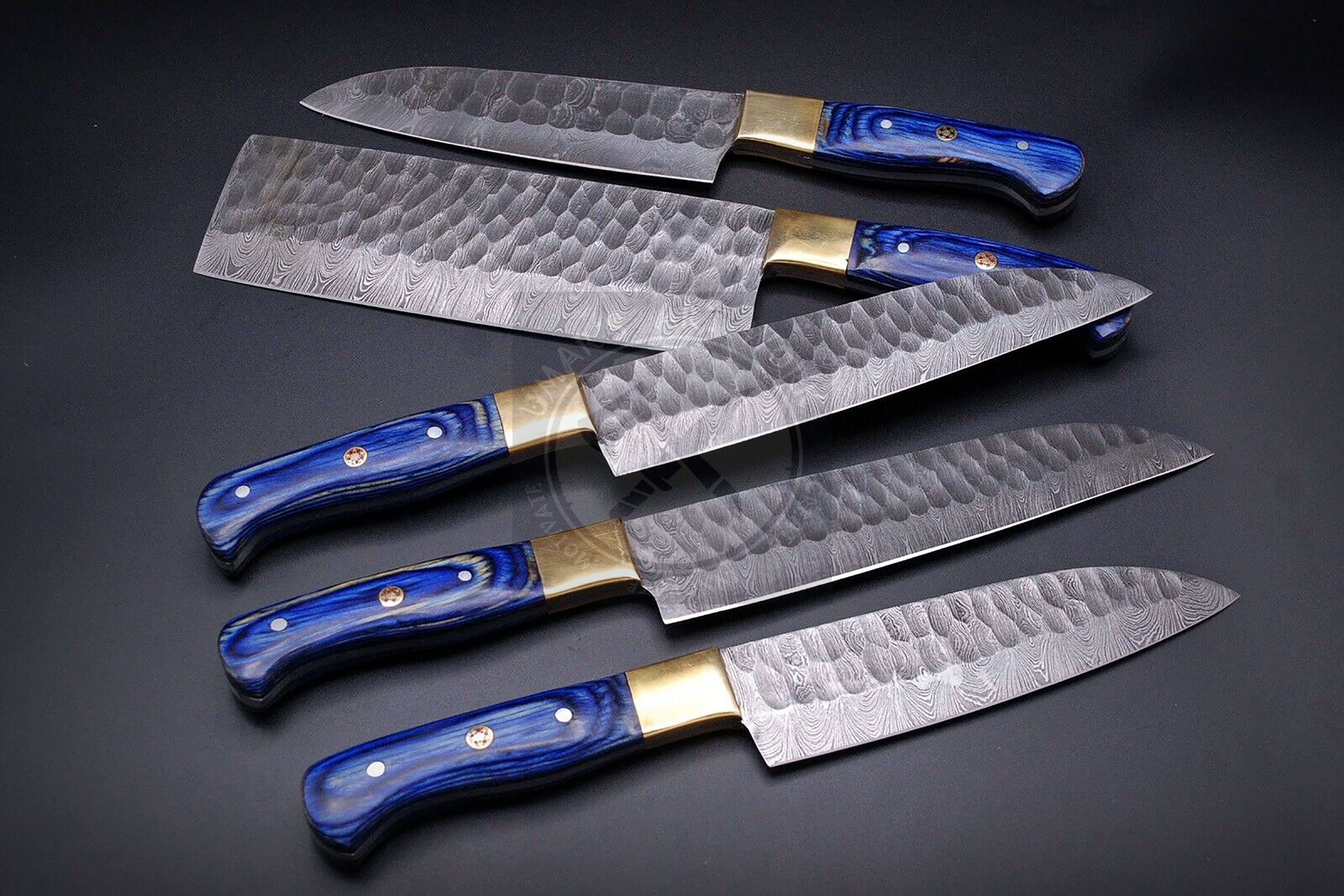 Chefs Knife Set Kitchen Knife Set With Rose Wood & Sheep - Etsy