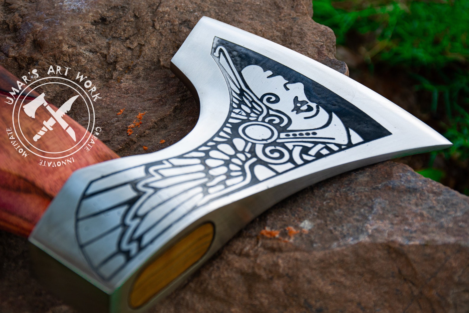Engraved Custom Axe With Wooden Boxviking Axecarving - Etsy