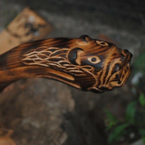 Bearded Viking Axe Etched on Axe Head, Beautiful Axe Handle, Handmade ...