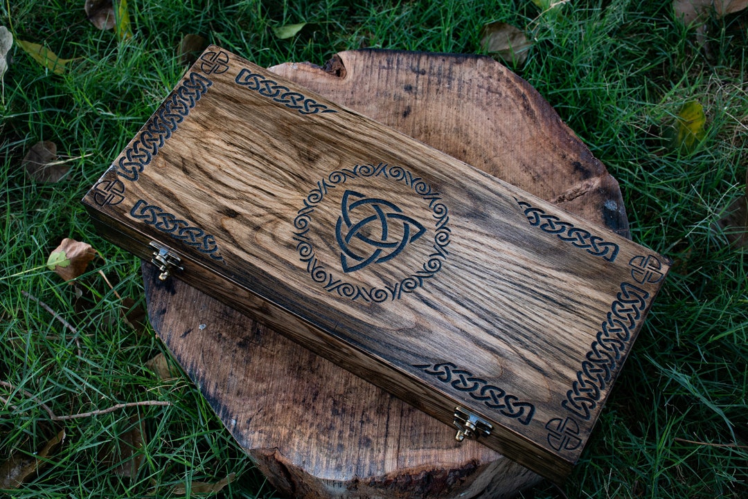 Custom Engraved Wooden Keepsake Box: Runic Viking Gift - Etsy