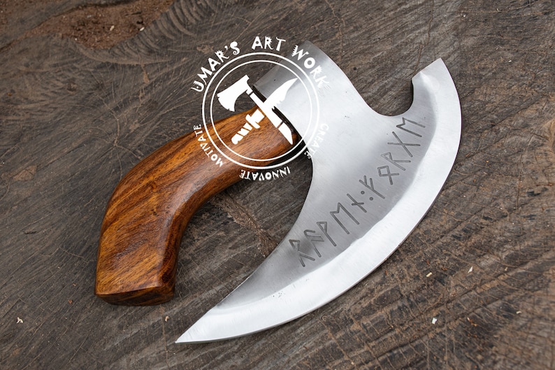 Pizza Cutter With Handmade Wood Handle, Deep Dish, Pizza Axe, Pan Style ...