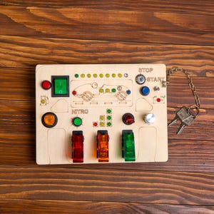 LED Light Busy Board – Montessori Sensory Switch Panel for Toddlers ...