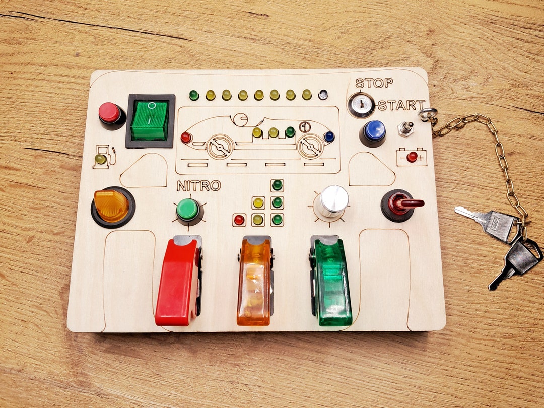 LED Light Busy Board – Montessori Sensory Switch Panel for Toddlers ...