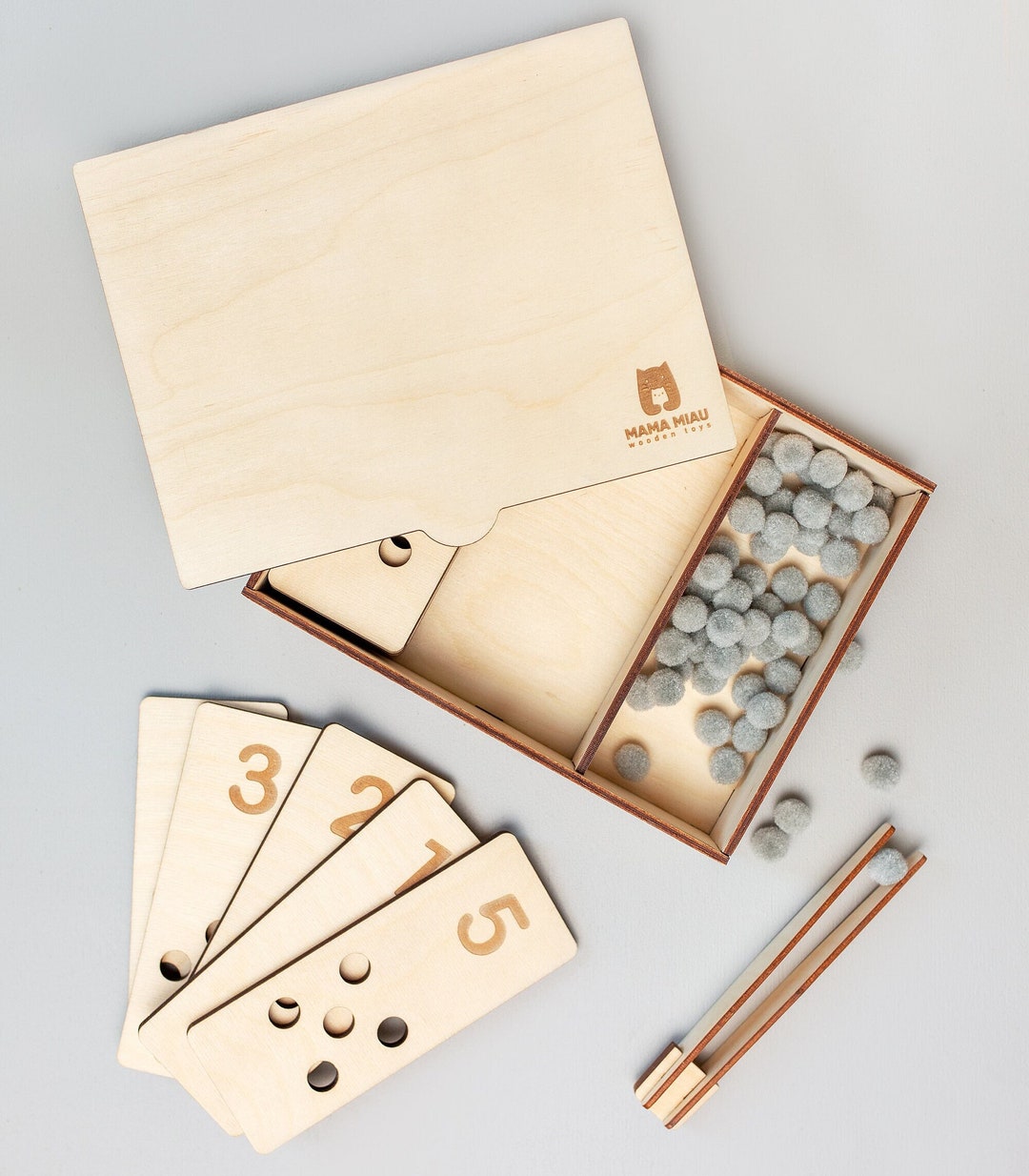 Montessori Counting Board, Natural Toy, Counting Skill, Educational ...