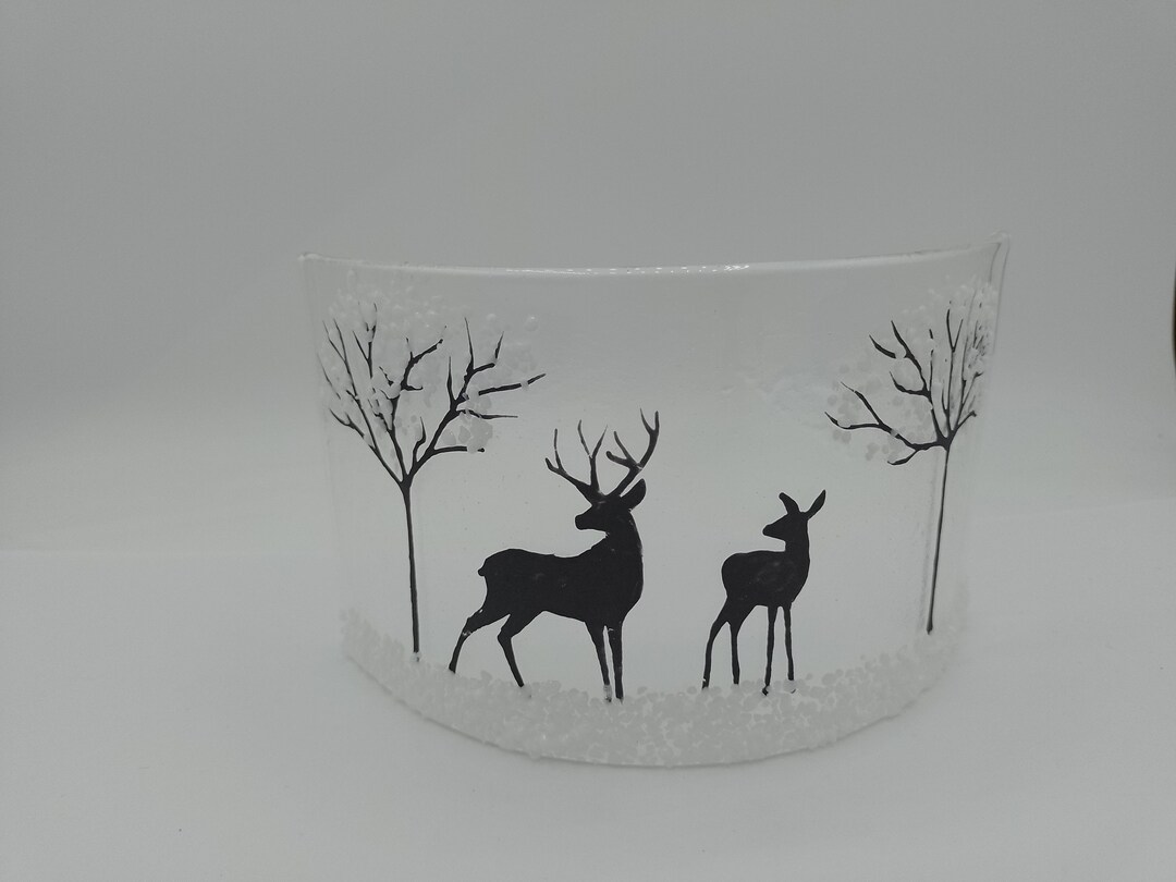 Fused Glass Stag Curve Fused Glass Stag Fused Glass Curved - Etsy