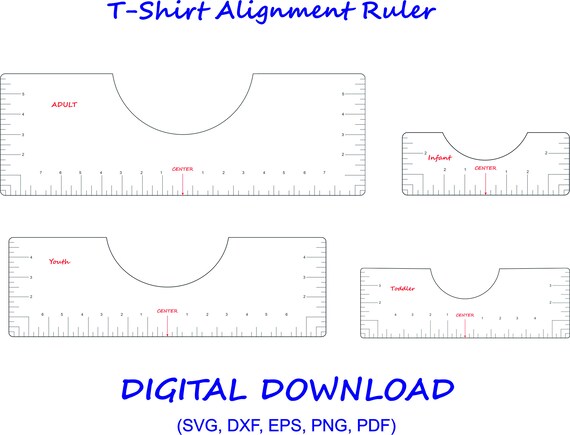 T-shirt Alignment Ruler Bundle T-shirt Alignment Tool SVG - Etsy