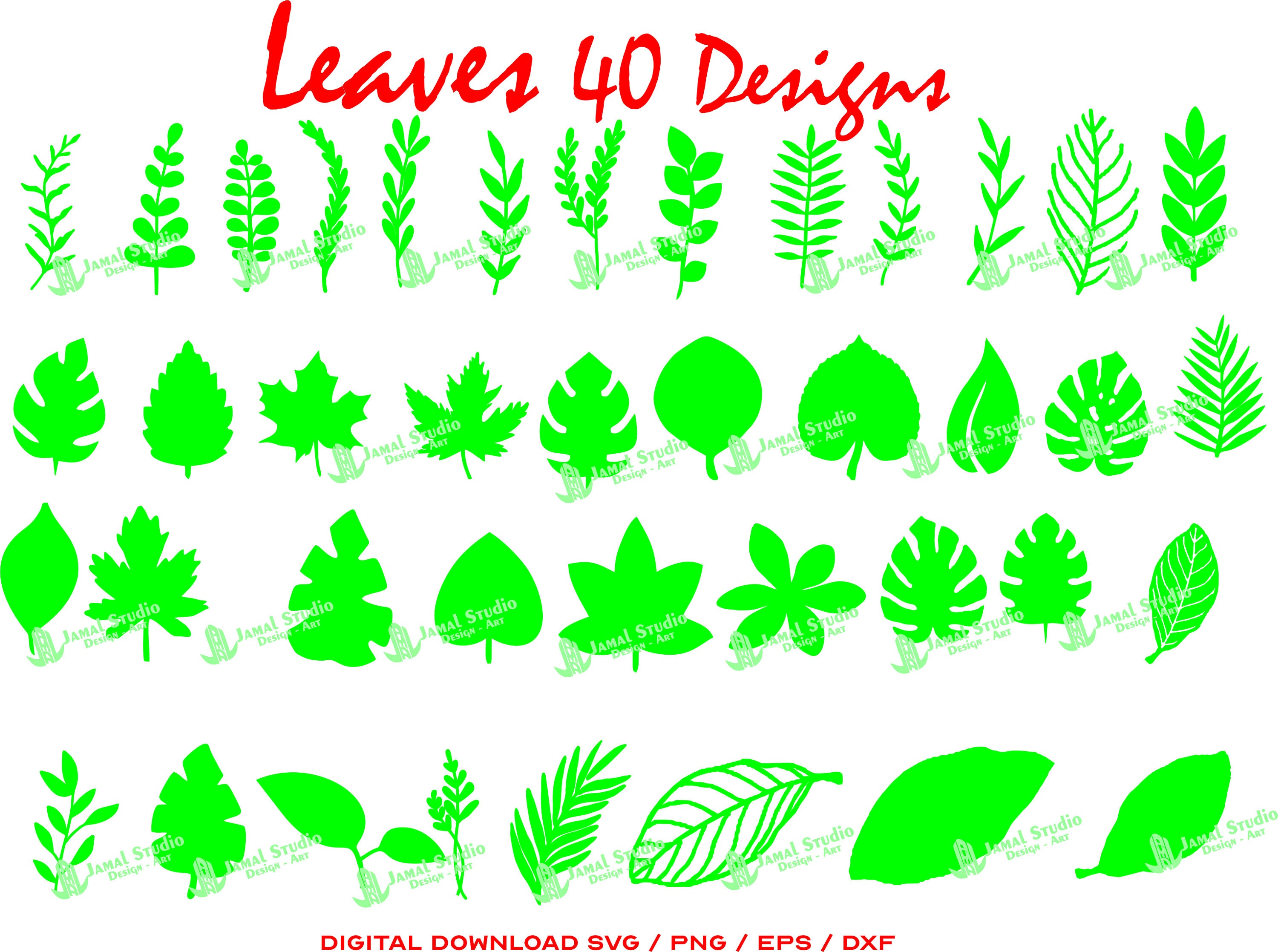 Leaves SVG, Leaf Dividers Svg, Leaves Dividers, Hand Drawn Leaves Svg ...