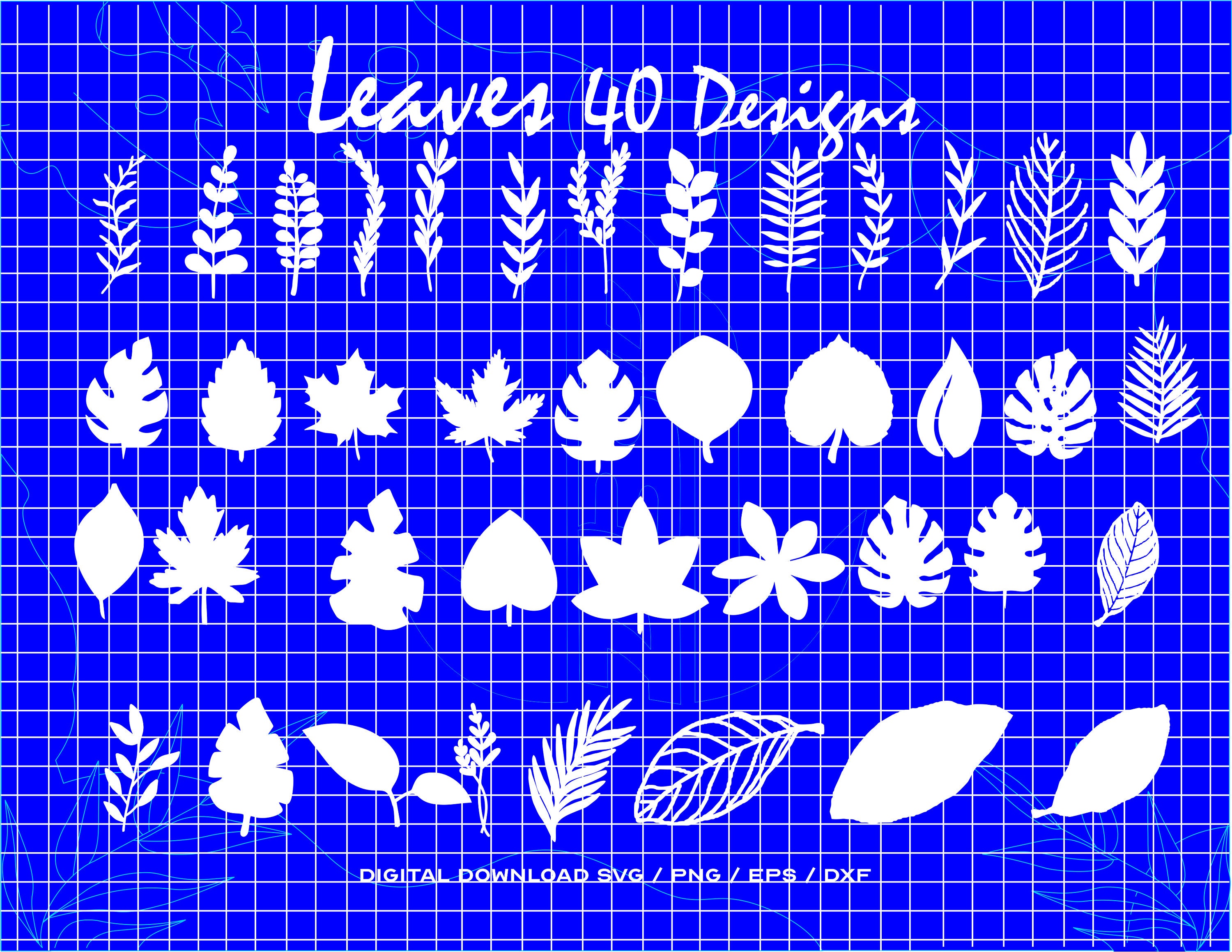 Leaves SVG, Leaf Dividers Svg, Leaves Dividers, Hand Drawn Leaves Svg ...