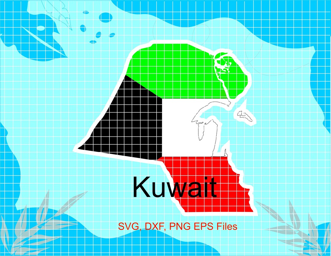 Kuwait Flag Map, Kuwait Flag, Kuwait Map, Kuwait, Flag Map - Etsy