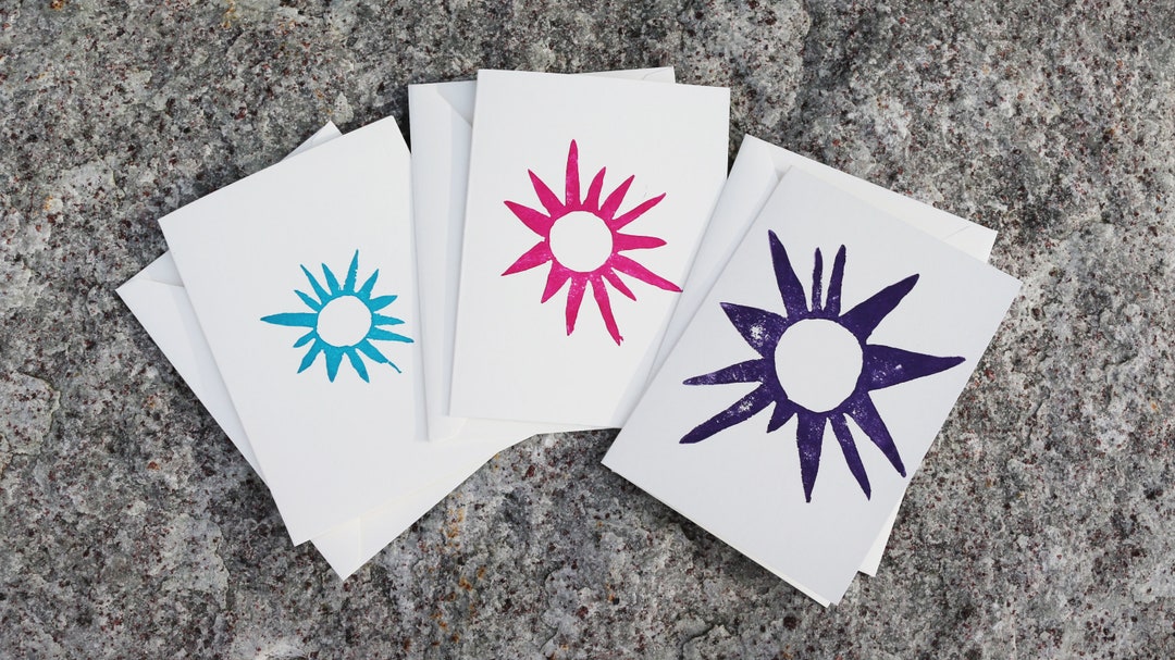 Star Burst Cards With Envelope set of 3 - Etsy