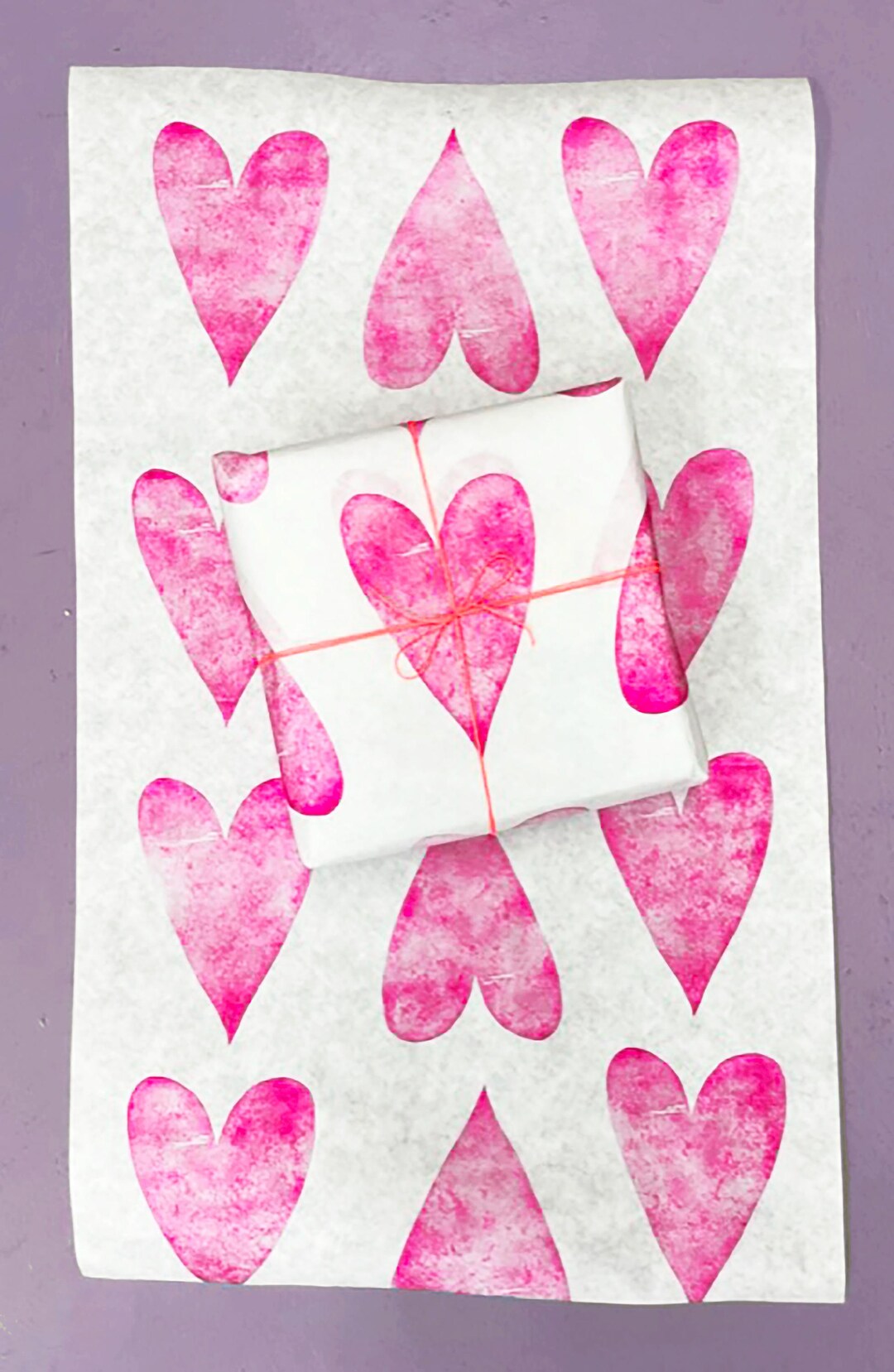 Fuchsia Heart Gift Wrapping Paper (set of 3 Rolled Sheets) - Etsy