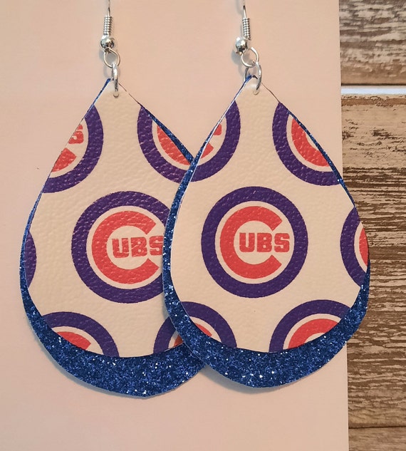 Chicago Cubs Earrings - Etsy