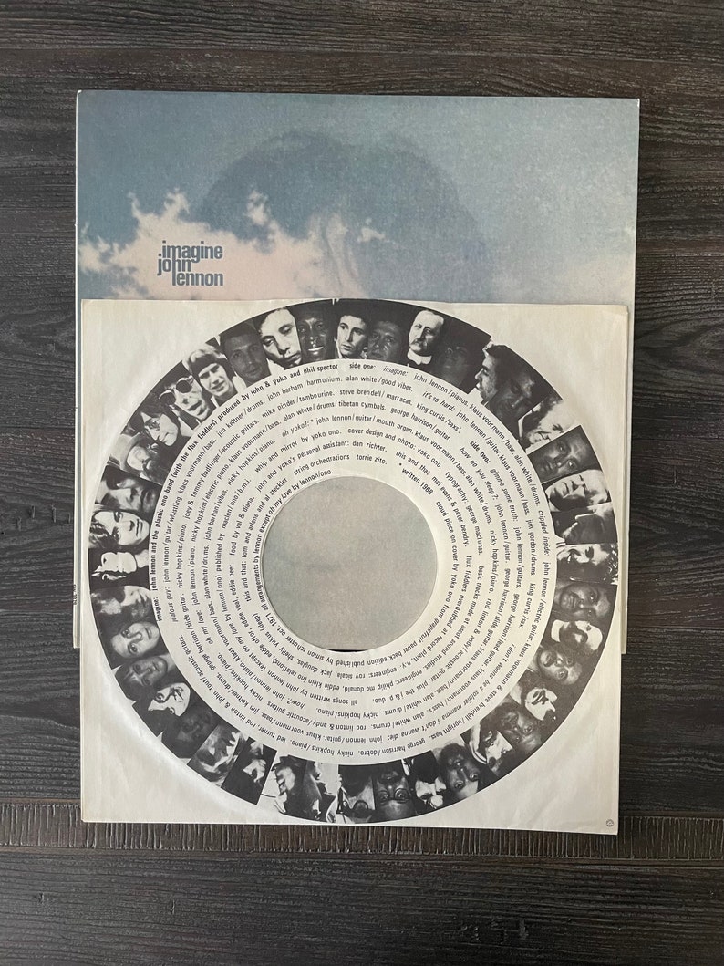 John Lennon, imagine, Vintage Vinyl Rock Album on Apple Records, 1971 ...