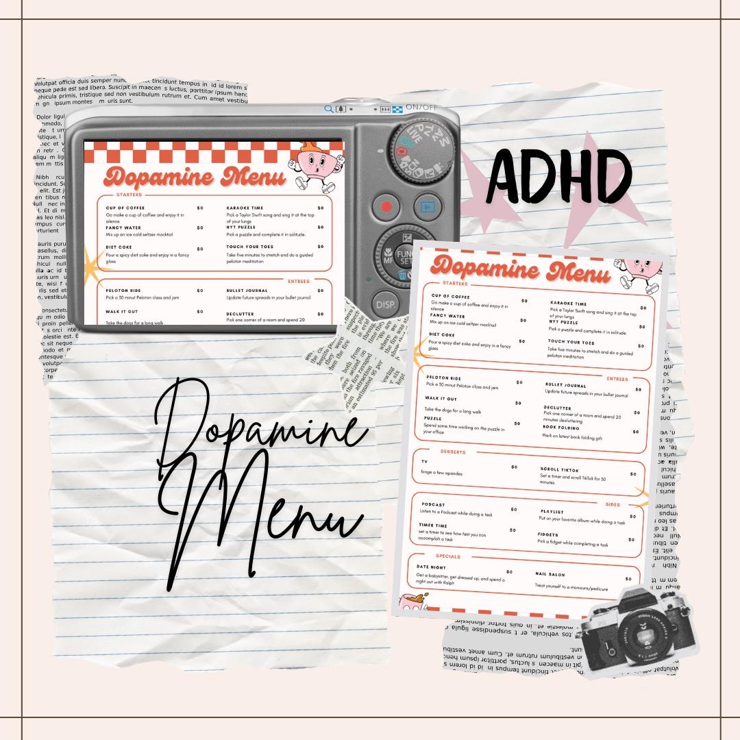 ADHD Dopamine Menu, Brain Recharge Guide (digital Download) - Etsy
