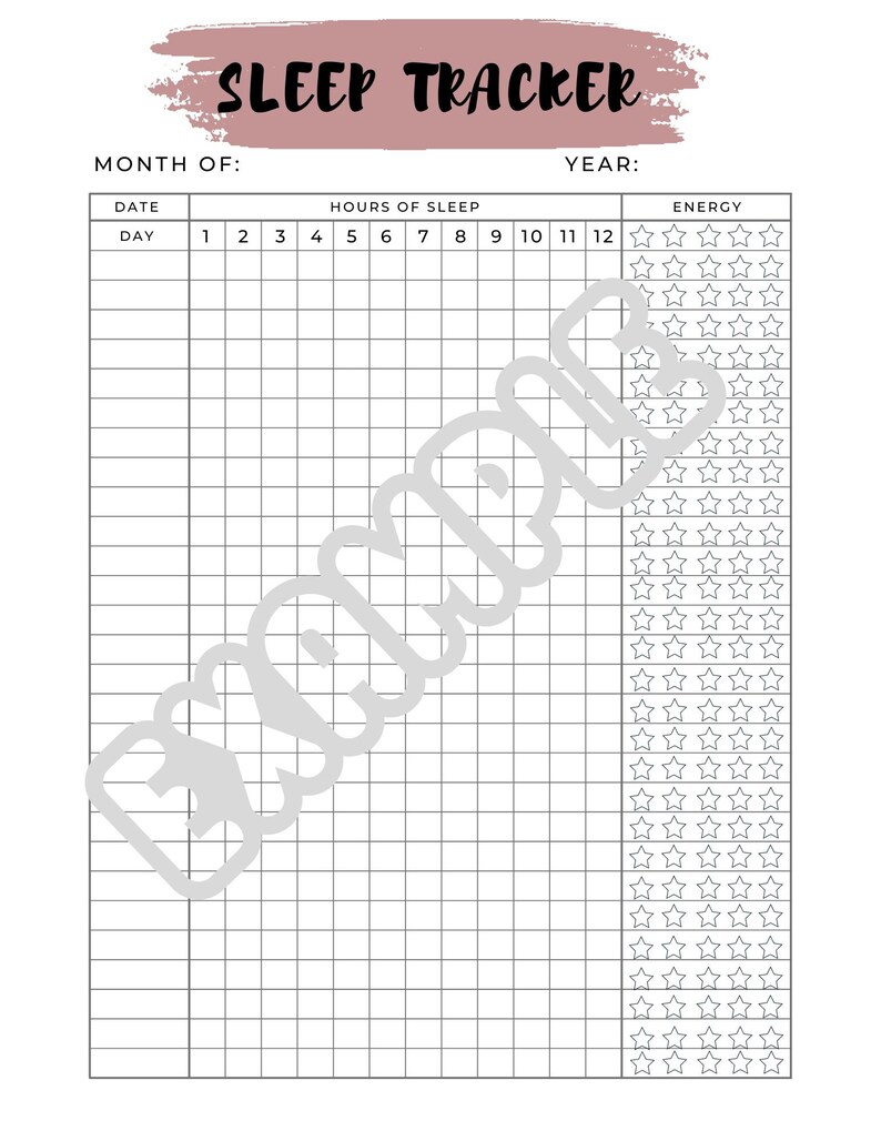 Digital Planner Bundle, Digital Sleep Tracker, Digital Monthly Planner ...