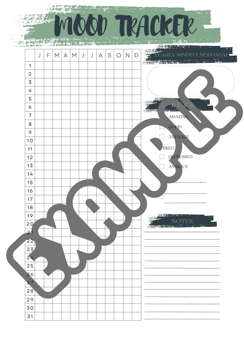 Digital Mood Tracker, Mood Tracker, Digital Tracker, Mood Tracking ...