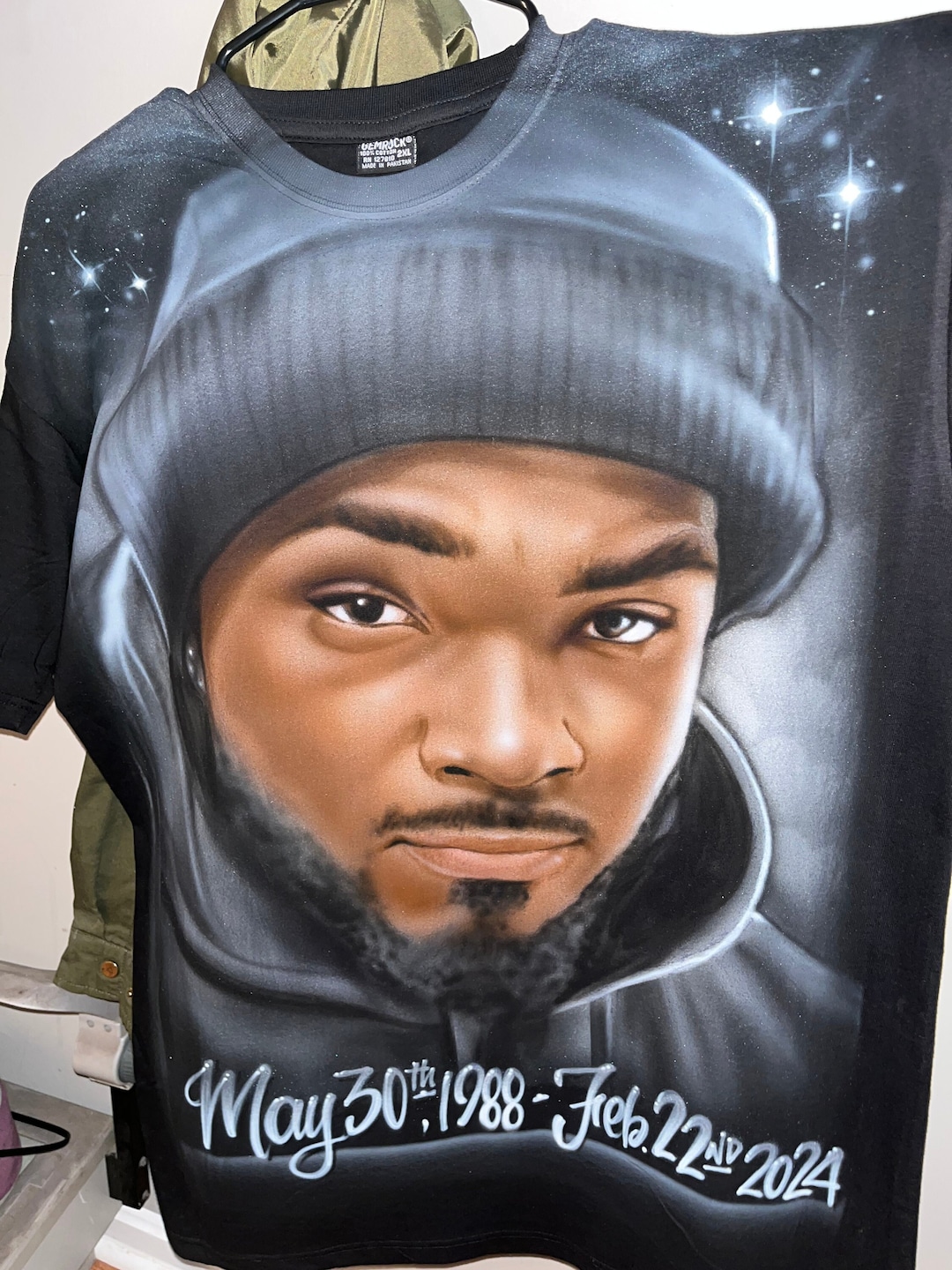 Airbrush Portrait on Dark Colors - Etsy