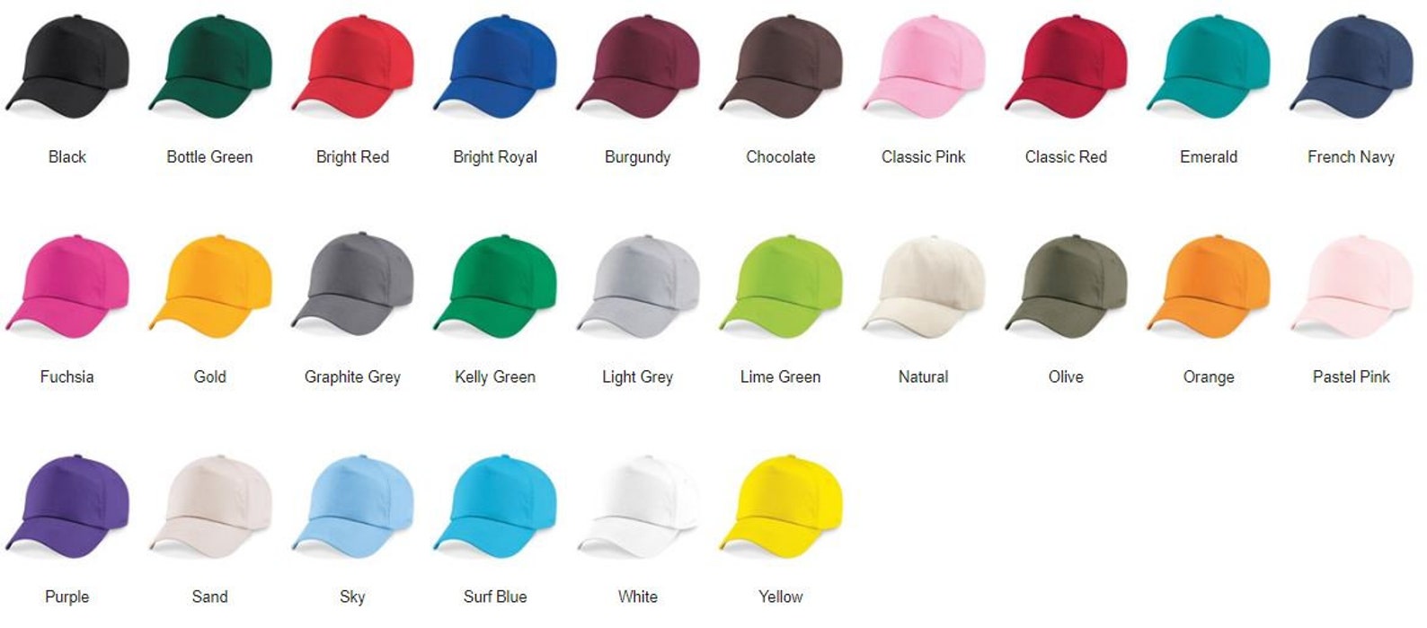 Personalised Baseball Cap Embroidered Custom Printed Hat - Etsy UK