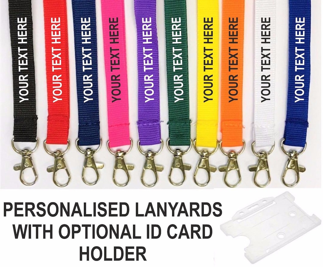 Personalised Lanyards Custom Printed Event Id Pass Badge Neck Strap Tag ...