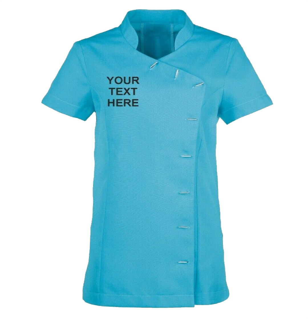 Personalised Beauty Tunic, Embroidered Hairdressers Tunic, Custom Logo ...