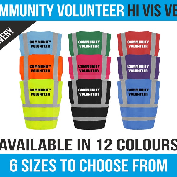 Hi Vis Vest With Logo - Etsy