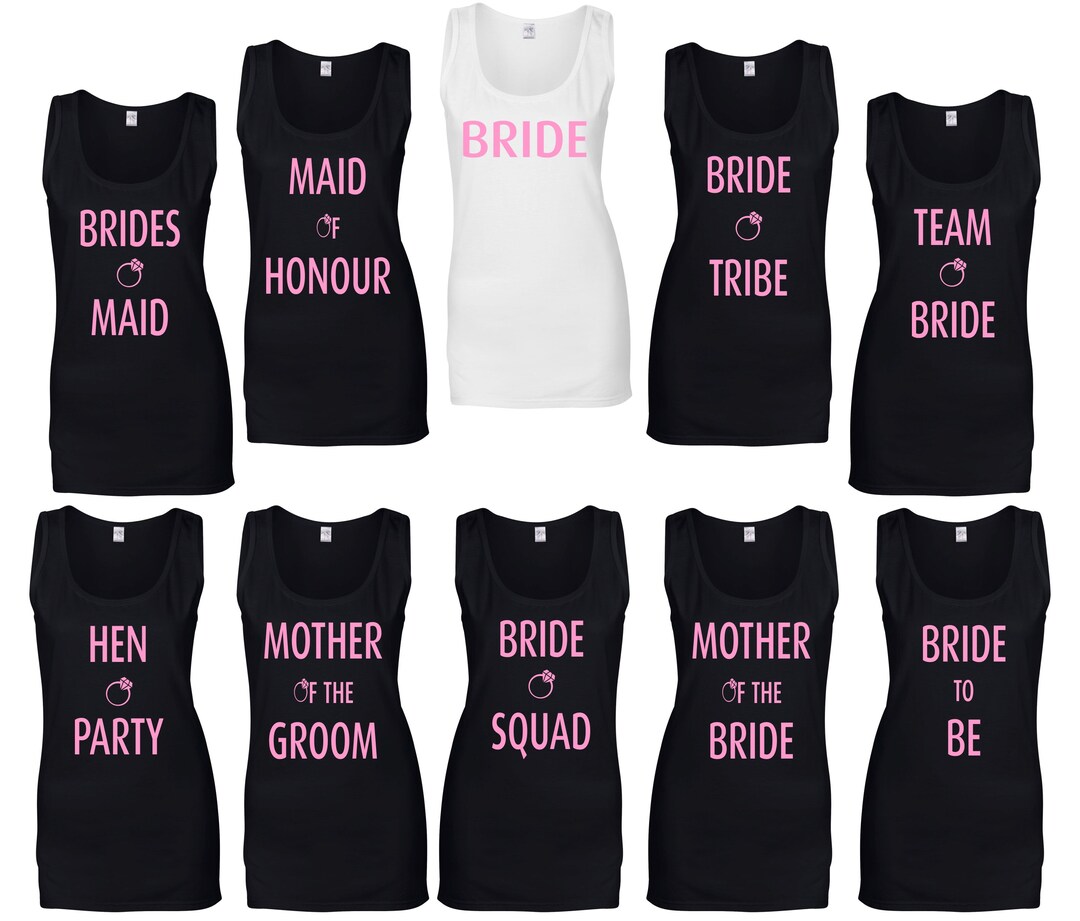 Hen Party T-shirt, Hen Party Vests, Bachelorette Party Shirts, Bridal ...