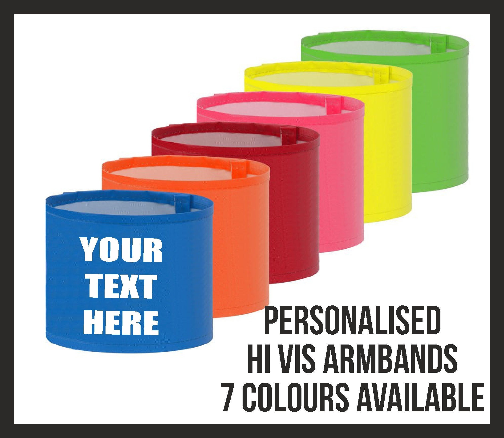 Custom Printed Hi Vis Armband Personalised High Viz Captains Football ...