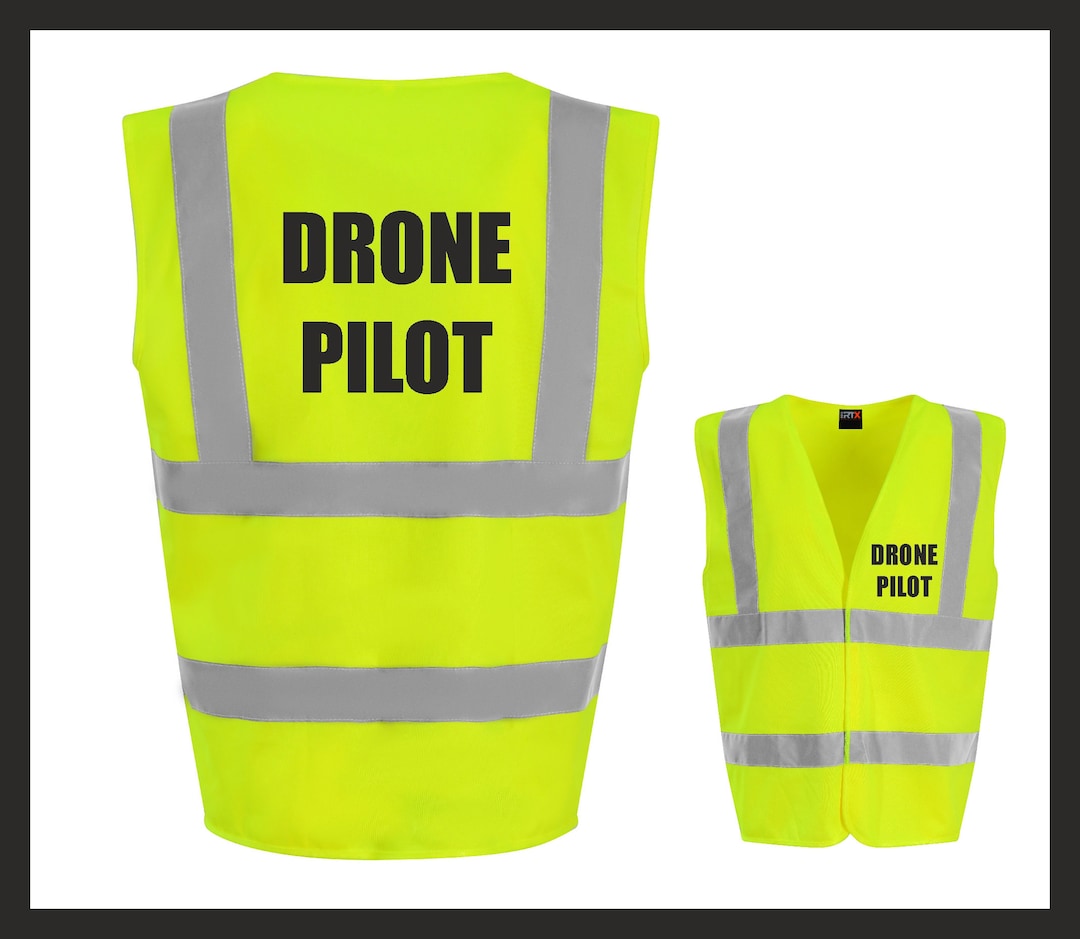 Personalised Drone Pilot High Vis Vest Hi Viz Safety Reflective Event ...