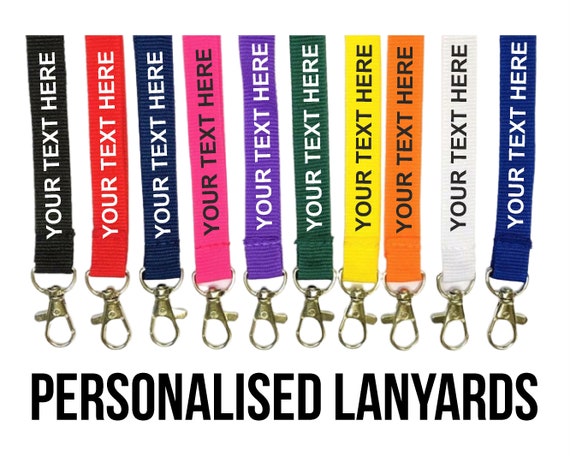 Custom Lanyard Personalised Printed Lanyards Personalized - Etsy UK
