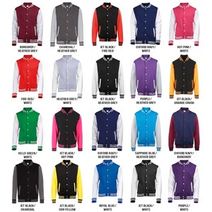 Personalised Varsity Jacket, Mens or Womens College Sweatshirt, College ...
