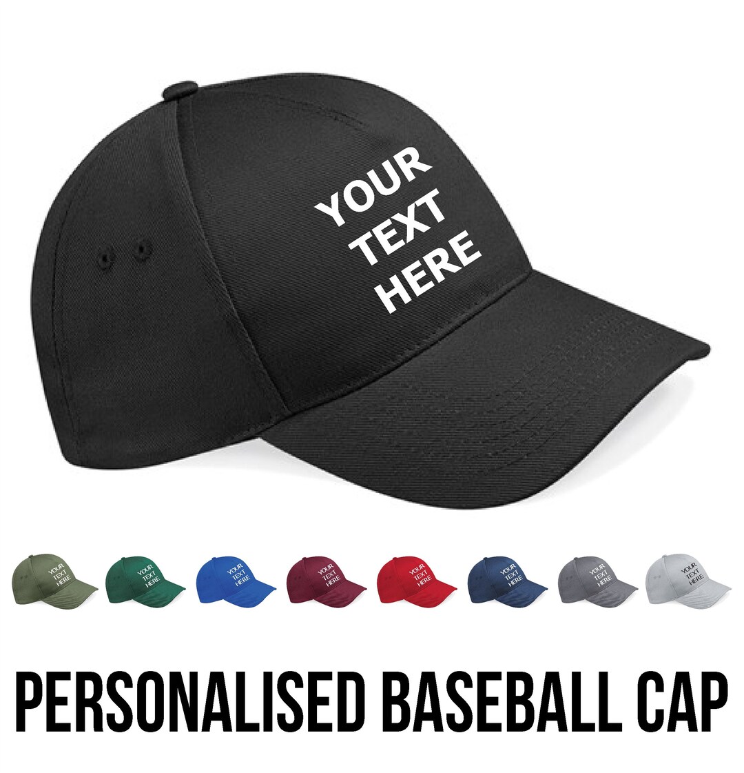 Personalised Embroidered Baseball Cap Custom Printed Hat Personalized ...