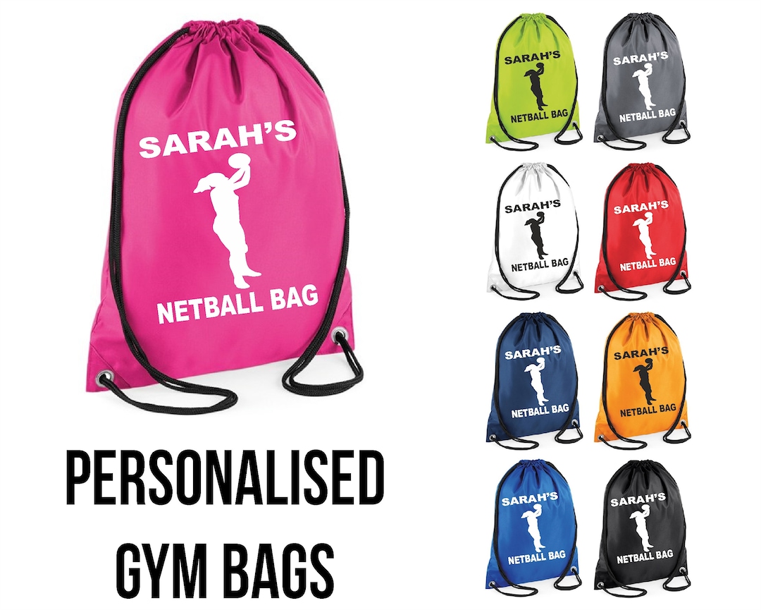 Personalised Kids Gym Bag, Netball Kit Bag, Printed Swim Bag PE Kit ...