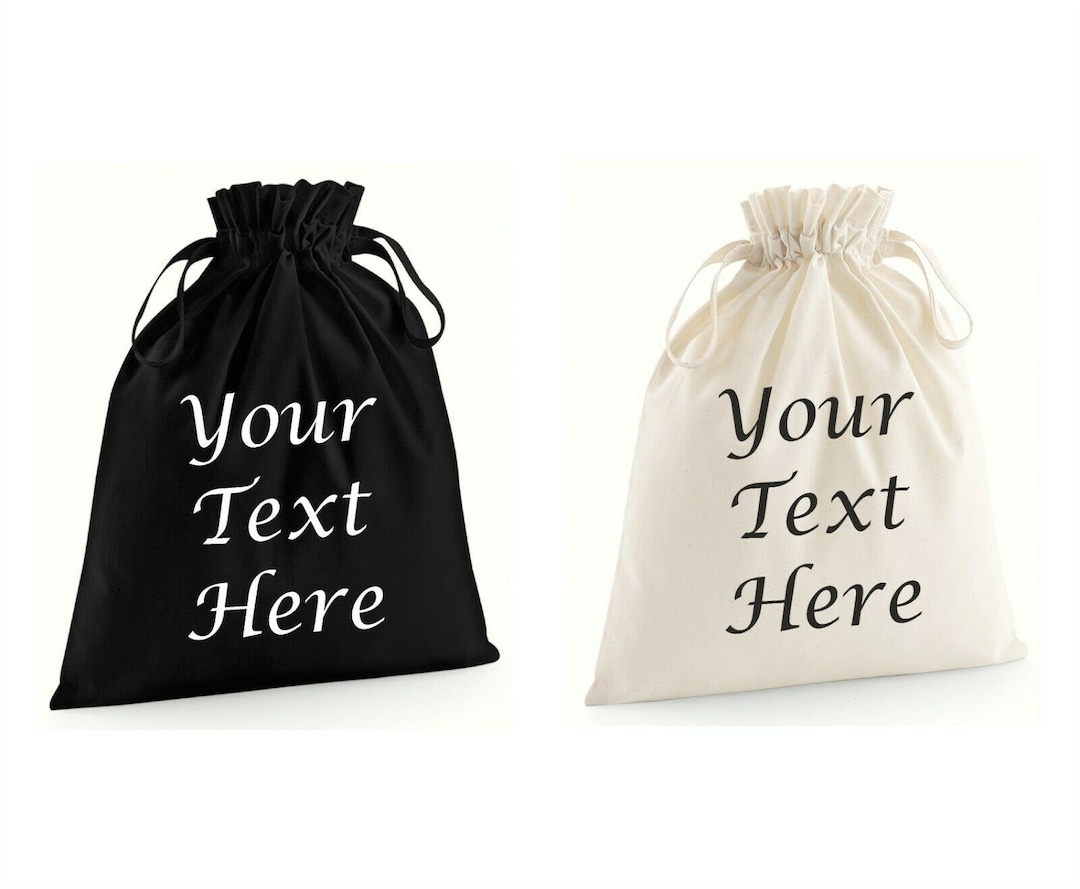 Personalised Drawstring Bag, Wedding Favour Bag, Drawstring Pouch ...