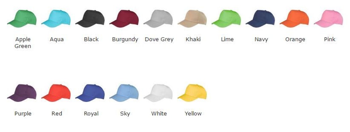 Personalised Baseball Cap Embroidered Custom Printed Hat | Etsy