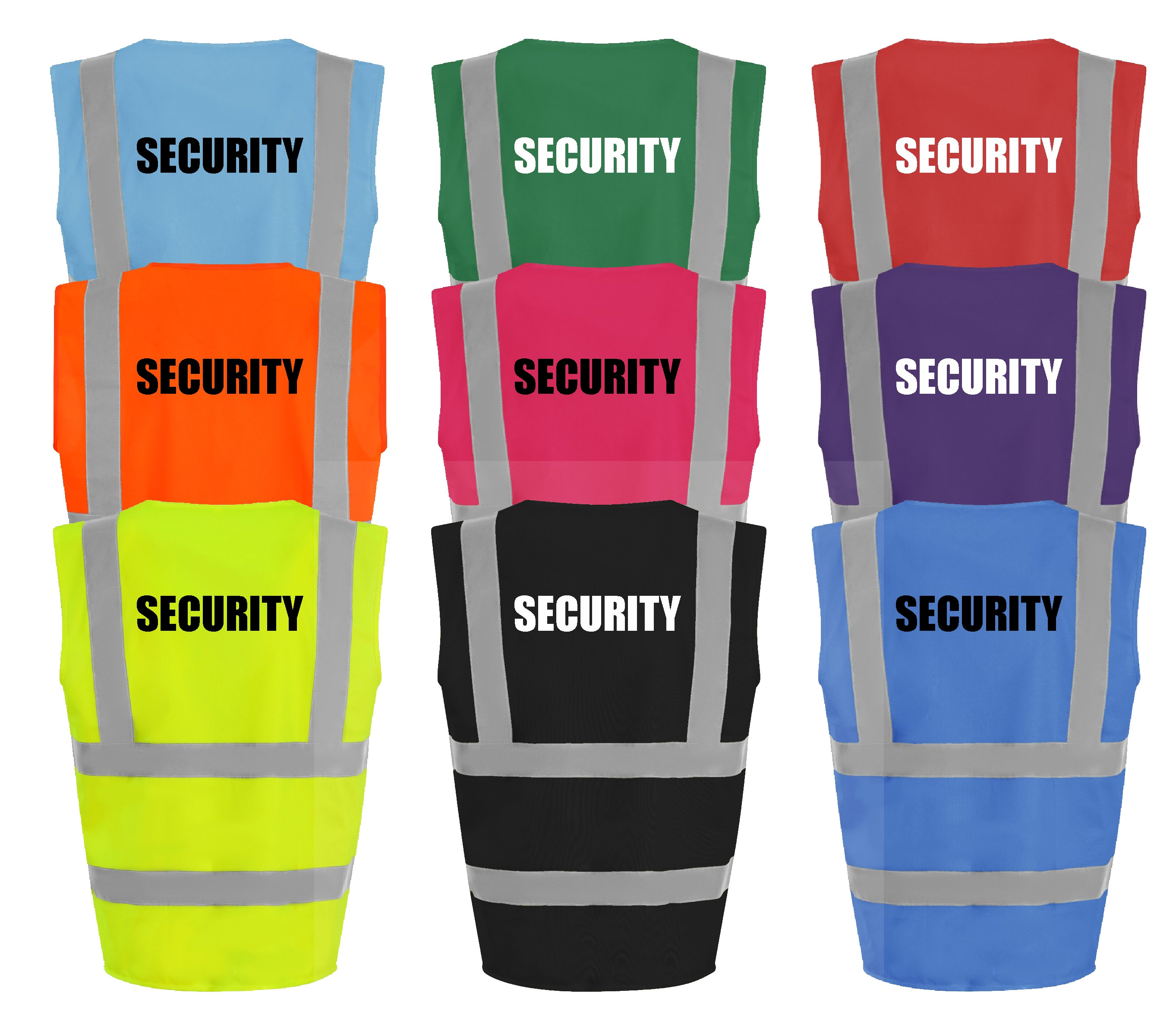 Security High Vis Vest Custom Printed Hi Viz Safety Crew Vest | Etsy UK