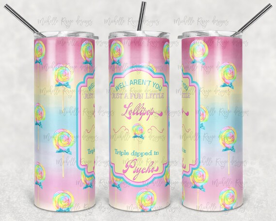 Candy Lollipop Label Psycho Pastel Watercolor Rainbow - Etsy