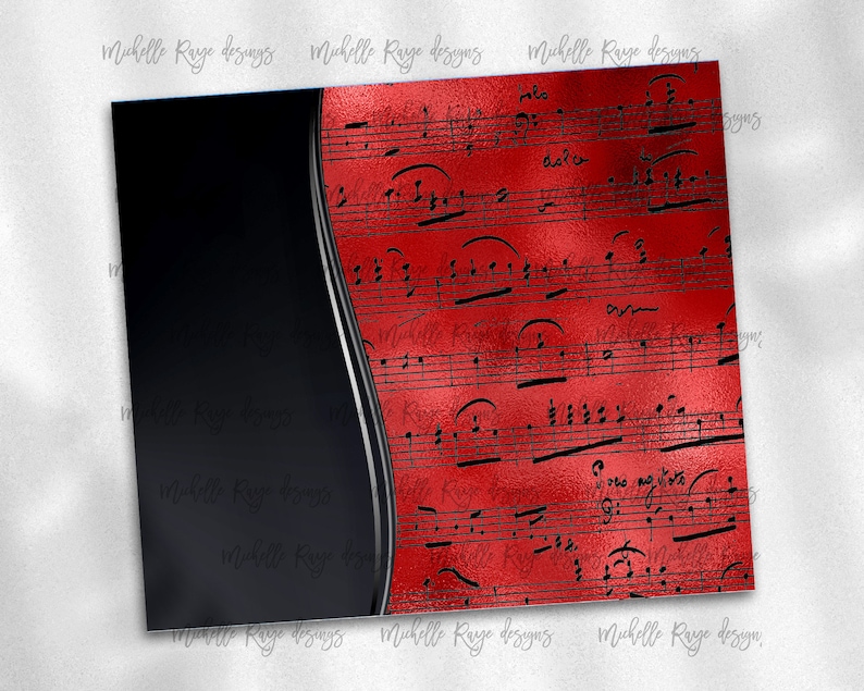 Music Notes Sublimation PNG Wrap Sheet Music Tumbler Design - Etsy