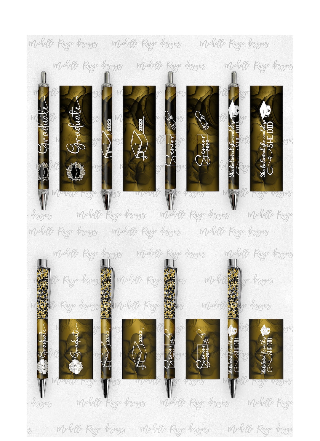2023 Graduation PNG Pen Wraps, 2023 Senior Pen File, Class of 2023 ...