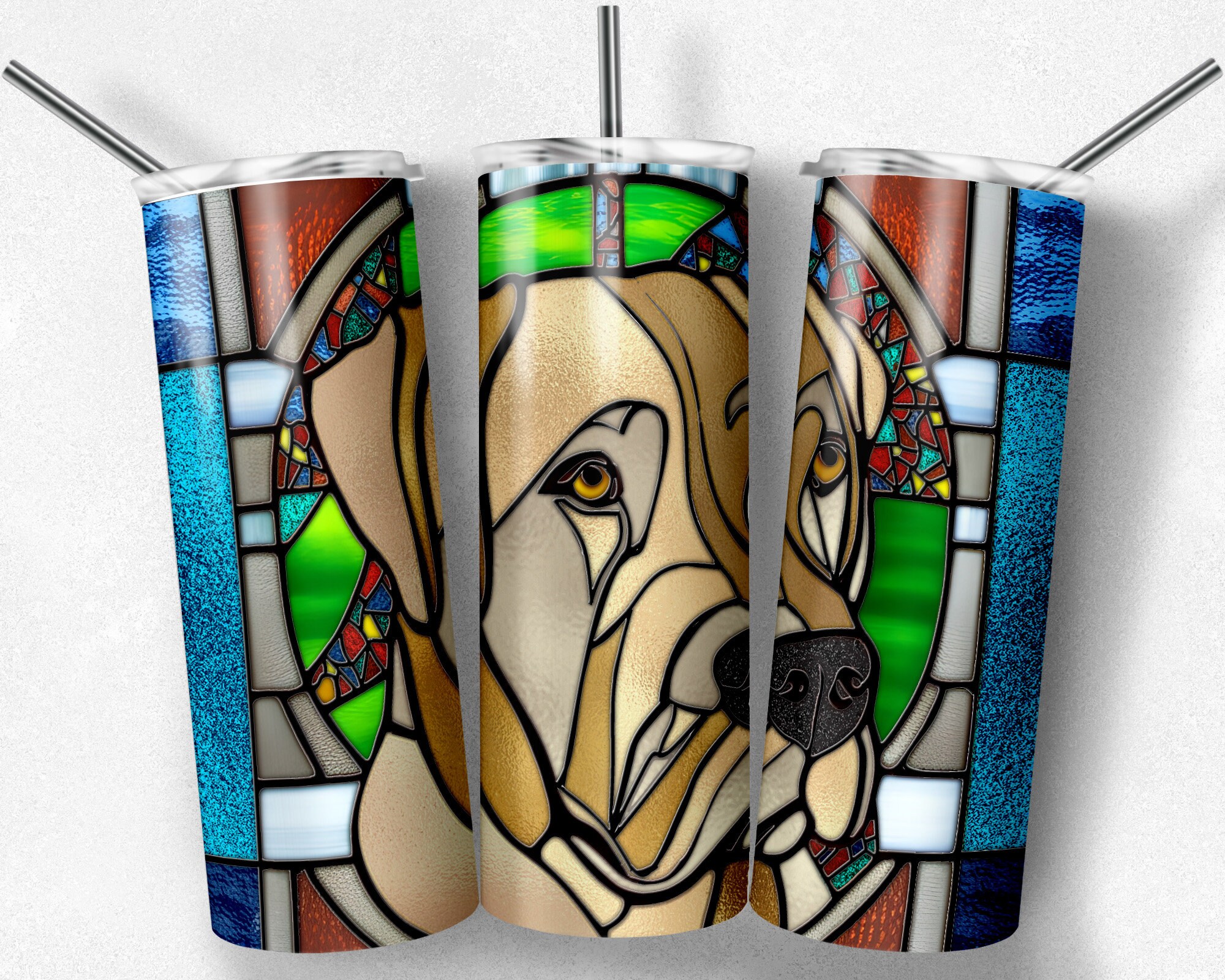 Yellow Lab Stained Glass PNG Wrap Labrador Retriever - Etsy