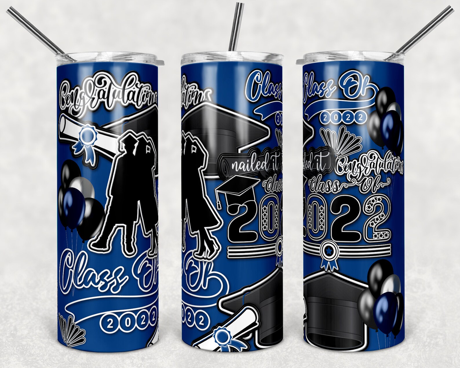 Slate Blue Matte 2022 Graduation Burst Skinny Tumblers 20 Oz - Etsy