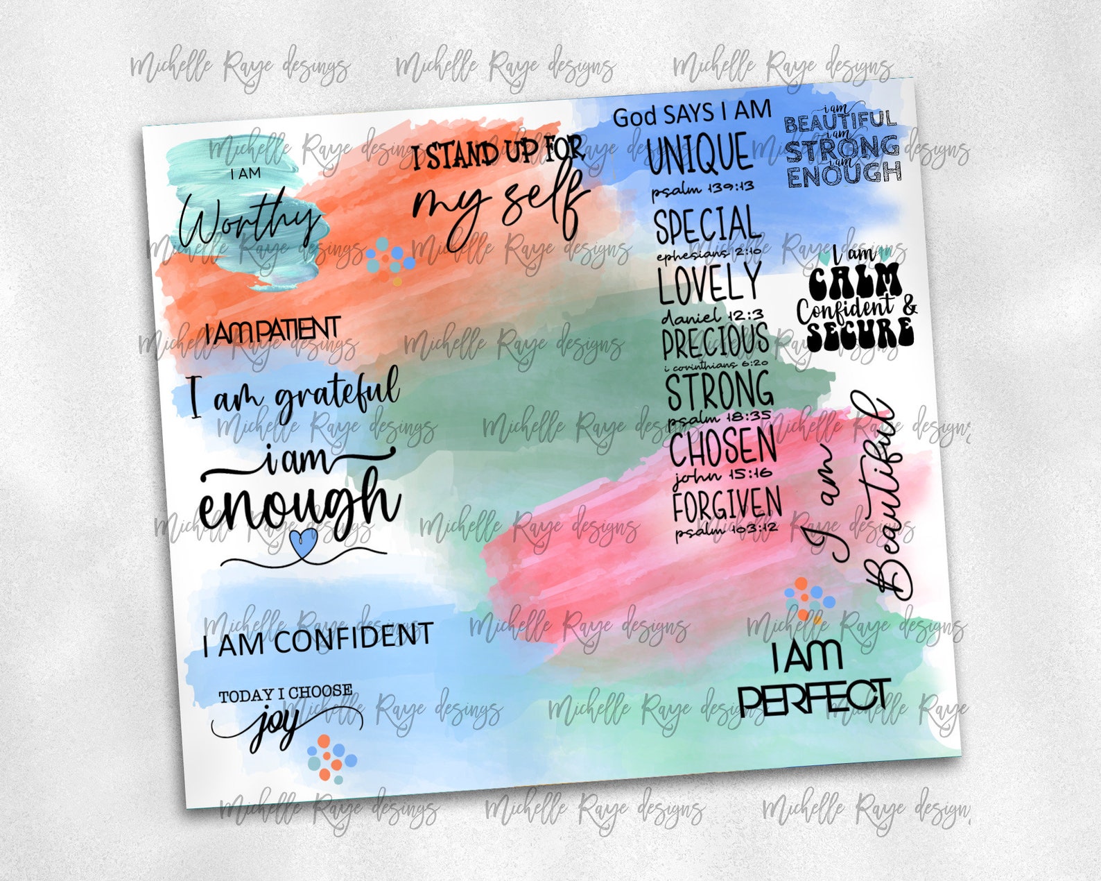 Graduation Affirmation PNG Sublimation Tumbler Wrap, Blank Space for ...