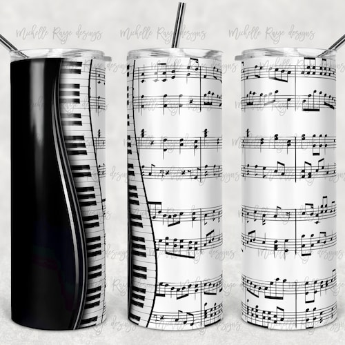 Music Notes Tumbler Sublimation Design 20 Oz Skinny Treble - Etsy