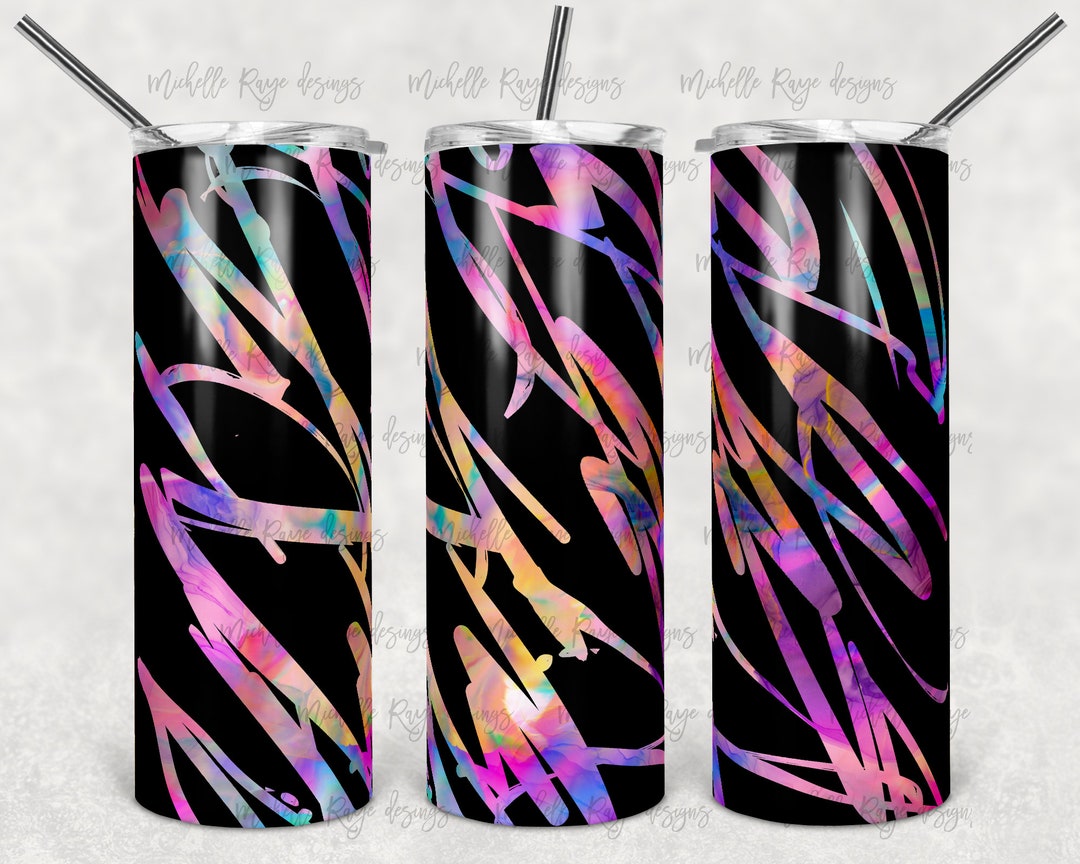 Black and Rainbow Bleach, Printable Sublimation Designs, 20 Oz Skinny ...