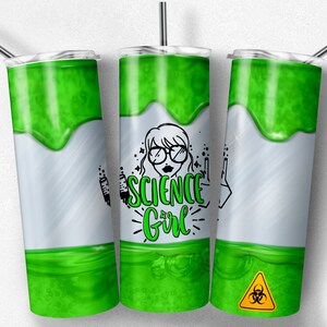 Science Girl, Science Beaker, Sublimation Design, 20 Oz Skinny Tumbler ...