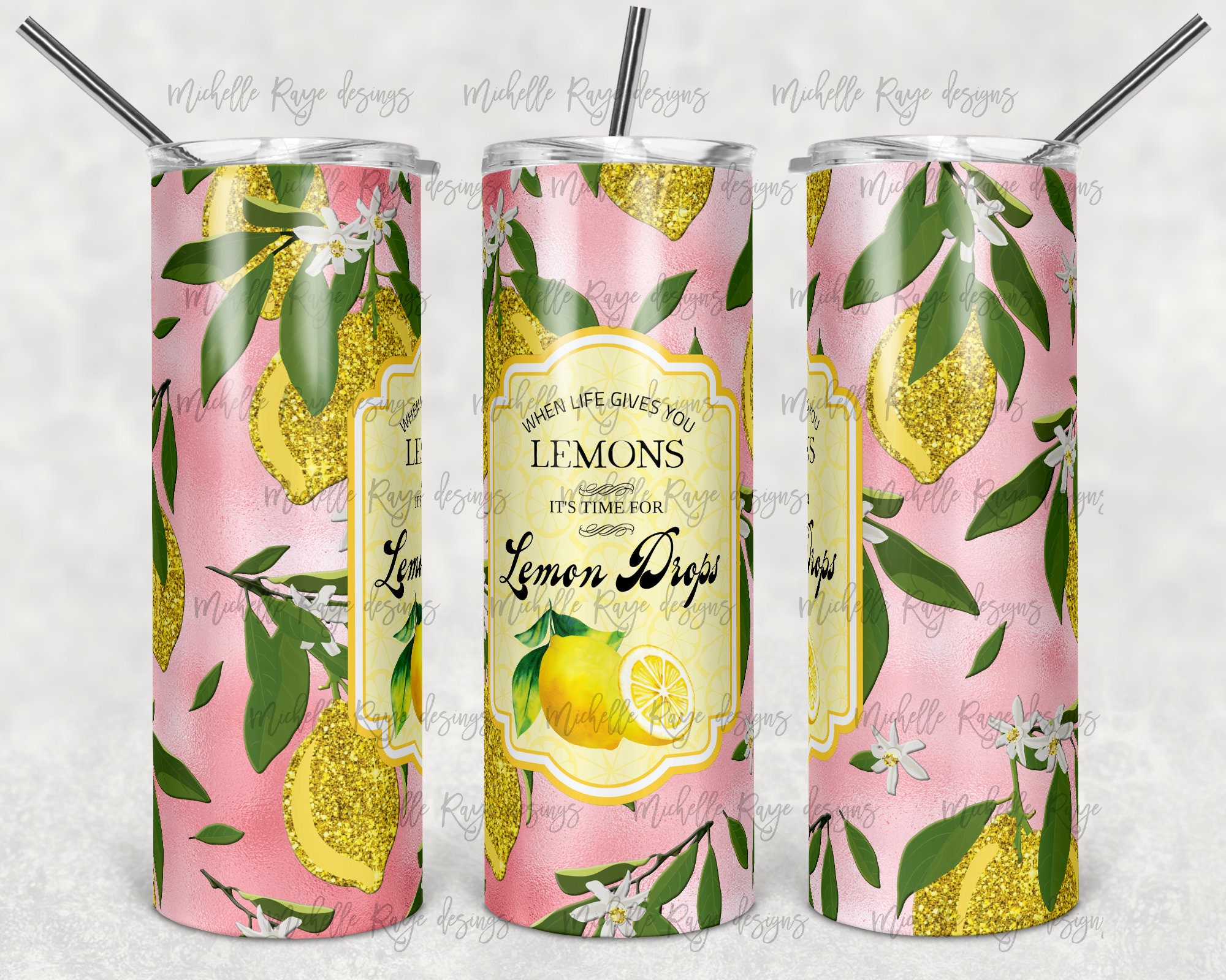 Sublimation Yellow Lemons When Life Gives You Lemons Instant 20 oz ...