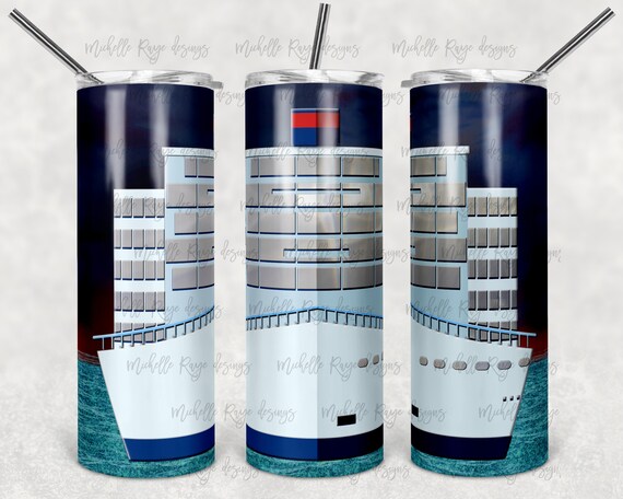 Cruise Ship Glitter Night Sky Vacation Sublimation Skinny | Etsy