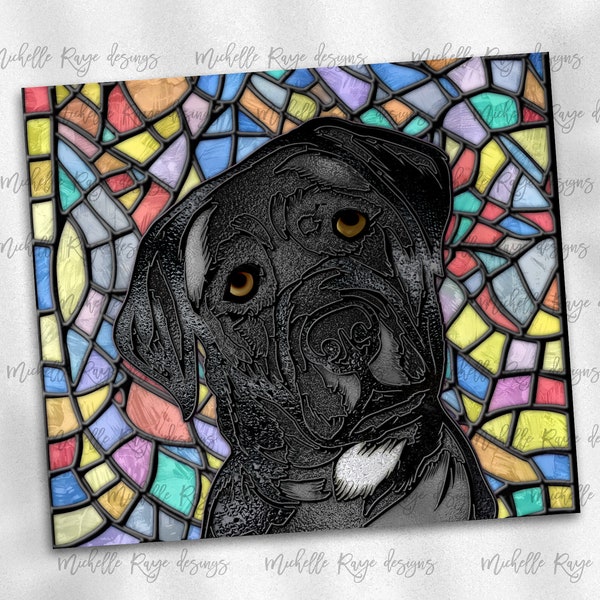 Black Lab Stained Glass - Etsy